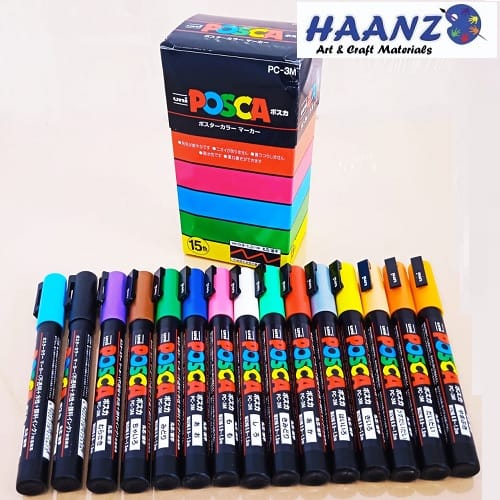Uni-posca 15 pen set -(PC-3M) – Haanz.lk