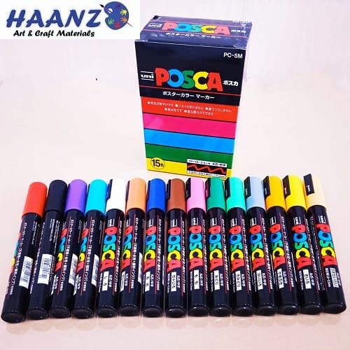 Uni-posca 15 pen set -(PC-5M) – Haanz.lk